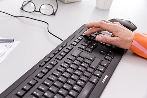 Cherry Stream Keyboard - Wired USB Keyboard - SX Scissors Mechanism - GS Approval - QWERTY β White