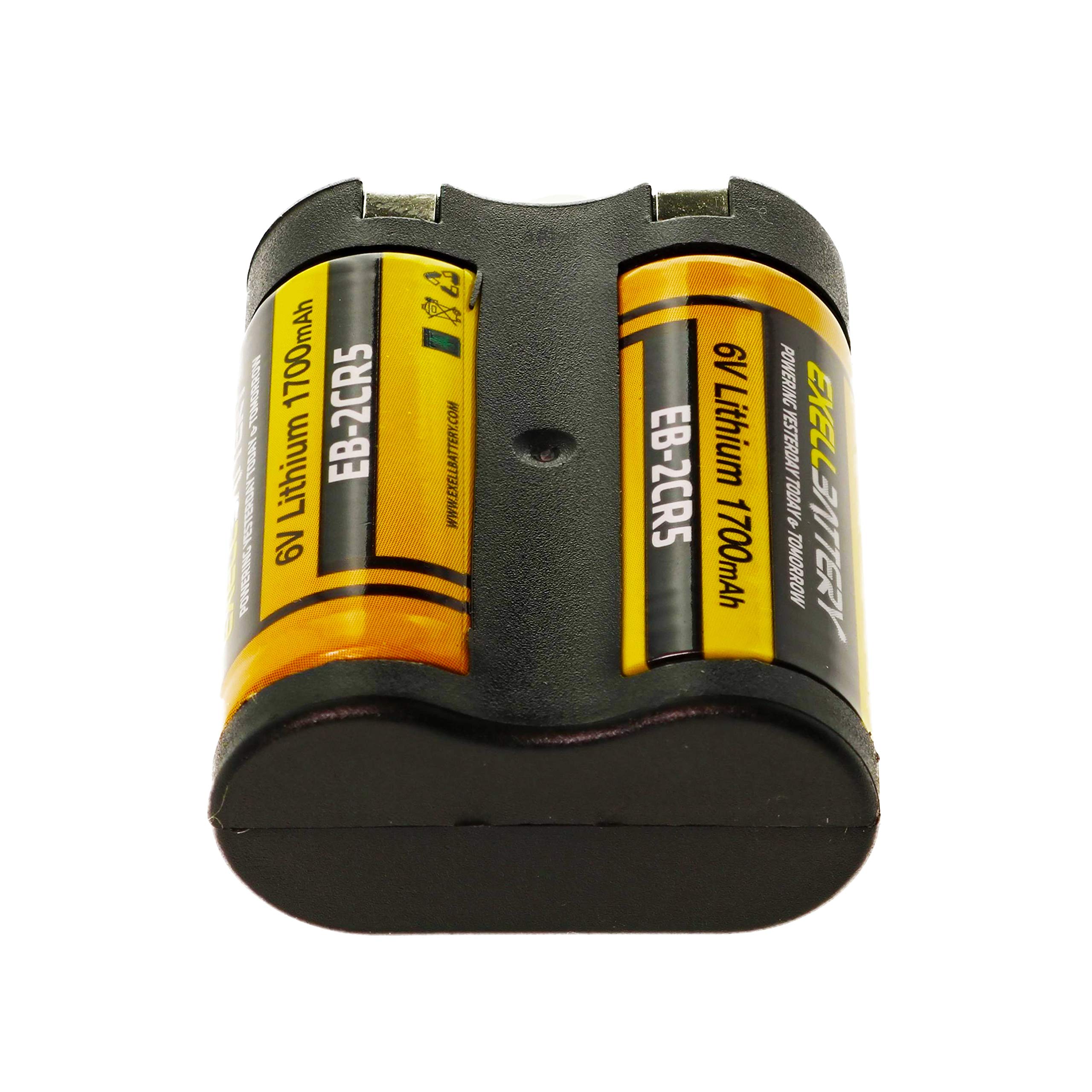 Exell Battery 2CR5 245 6V Photo Lithium Cell Replaces 2CR5 DL245 EL2CR5 2CR5M