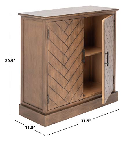 Safavieh Home Collection Peyton Brown 2-Door 2-Shelf Storage Buffet Sideboard Table (Fully Assembled)