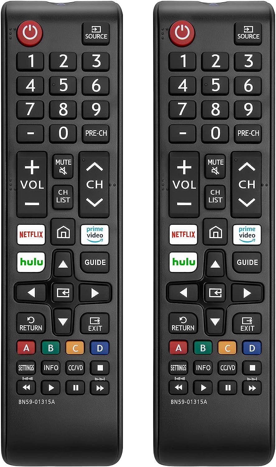 2 Pack New Universal Remote for Samsung TV, Remote Control for Samsung Smart TV, LED, LCD, HDTV, 3D TV,Remote Control for All Samsung TV