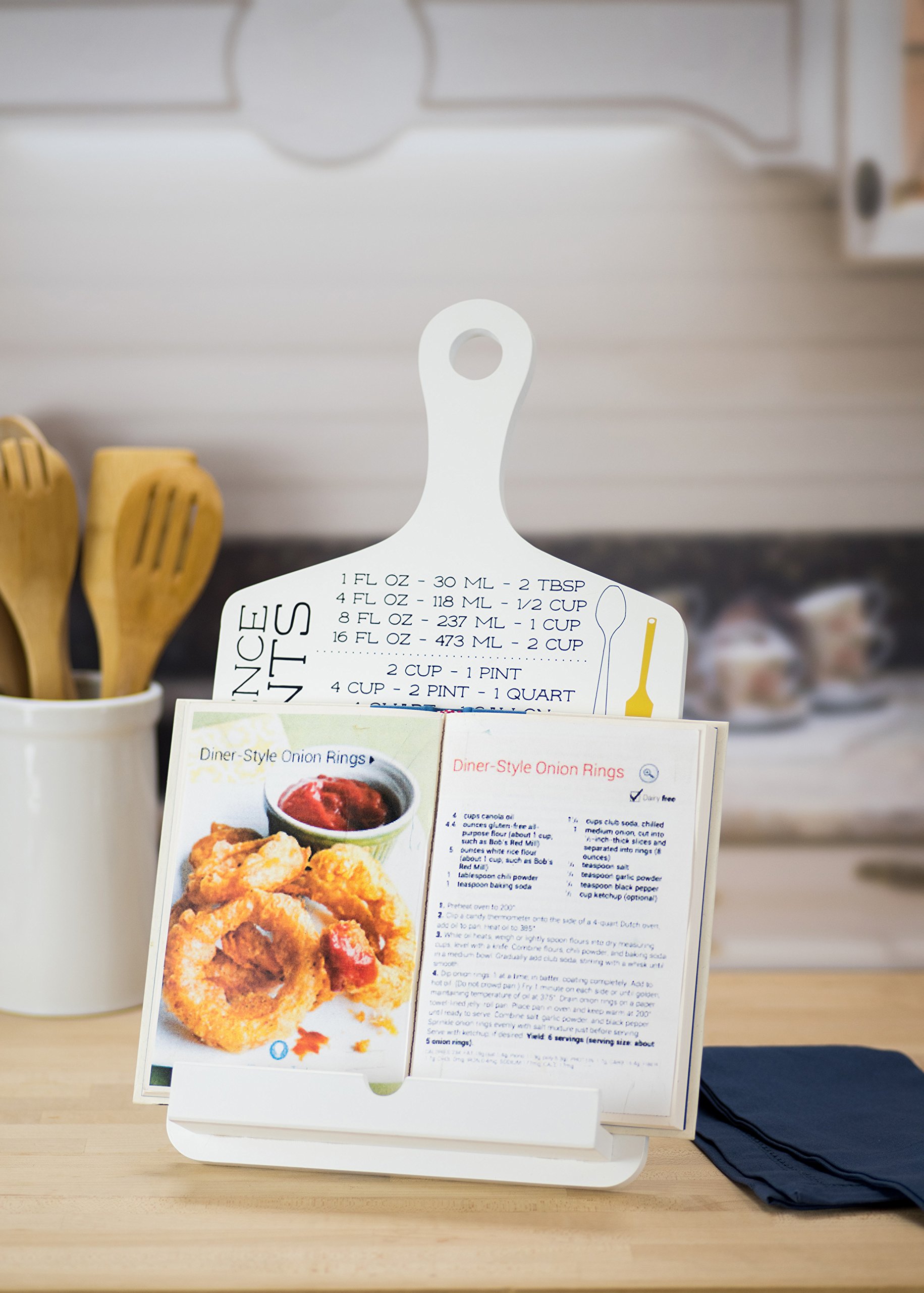 Boston Warehouse Tablet Holder and Cookbook Stand Cooking Measurements, 17x8.9