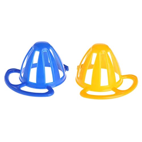 4pcs Color Finches Vegetable Plastic Random Hatching Food Finch for Dispenser Tool Eggs Water Fixed Bird Parakeet Accessory Cockatiel Parrot Canaries Hollow Feeder Conure Basin