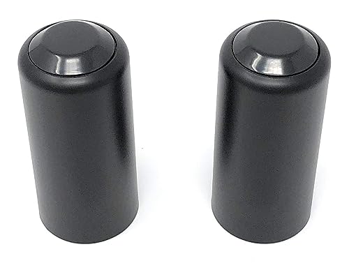 2 PCS Replacement Mic Battery Screw on Cap/Cover/Cup for Shure PGX/SLX Wireless (Black)