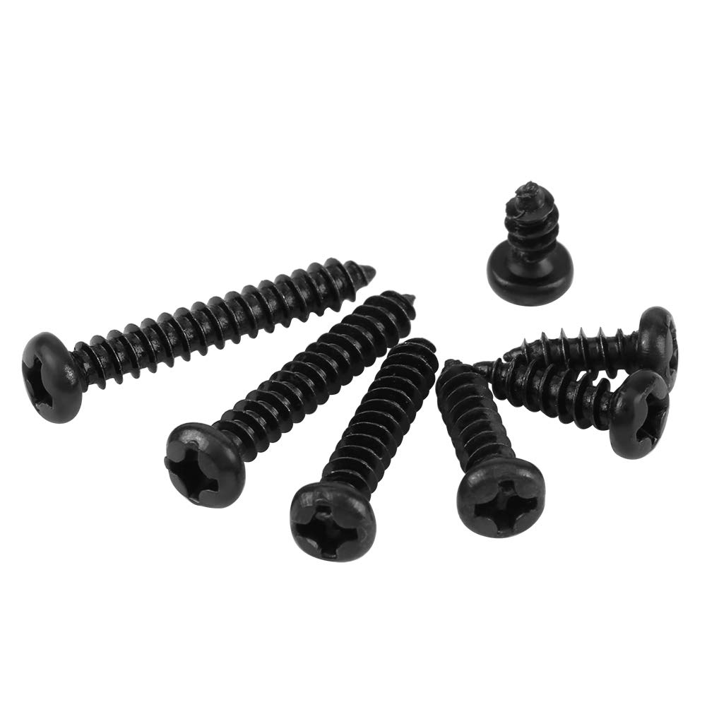 Button Head Screws, 500PCS M3 Cross Drive Button Head Self-Tapping Screws Fastener Assortment Set with Plastic Box Head Bolts Stainless Button Head Screws (Black Carbon Steel)