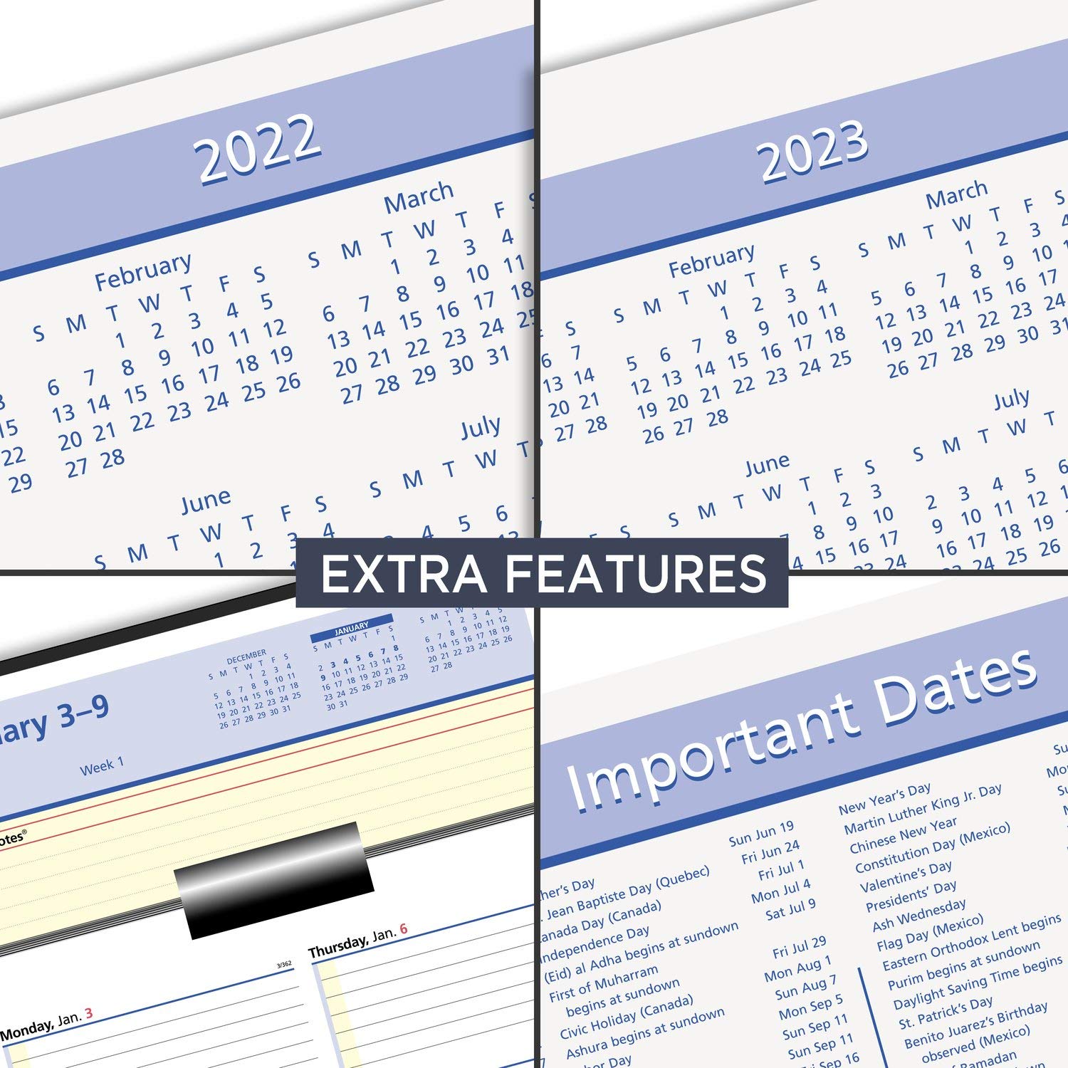 2022 Daily Desk Calendar Refill by AT-A-GLANCE, 3-1/2" x 6", Loose-Leaf, QuickNotes (E51750)