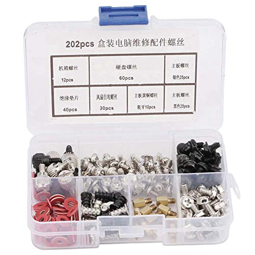 202Pcs Computer Motherboard Hard Disk Screw Replacement Screws Kit Repair Tool with Box