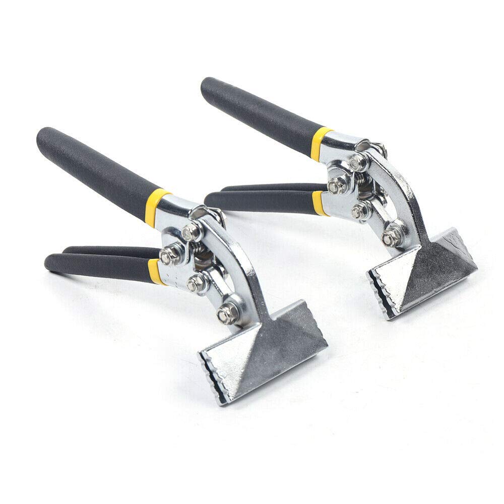 2PCS Flat Jaw Welding Welder's Pliers Hand Sheet Metal Bender Bending Tool Sheet Metal Welding Locking Pliers Metal Bending Folding Welding Tool 8.7"
