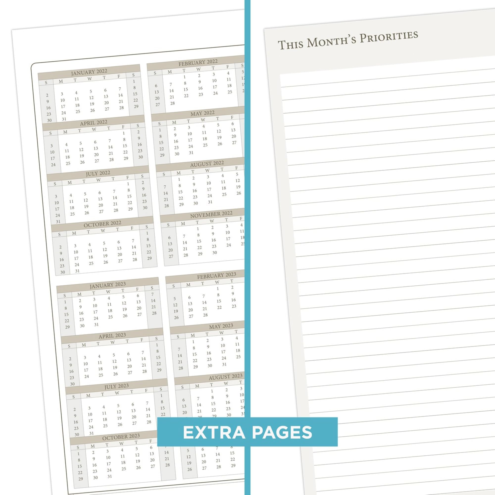 2022 Daily Planner Refill by AT-A-GLANCE, 94800 DAY-TIMER, 8-1/2" x 11", Size 5, Folio Size, Two Page per Day, Loose Leaf (491-225)