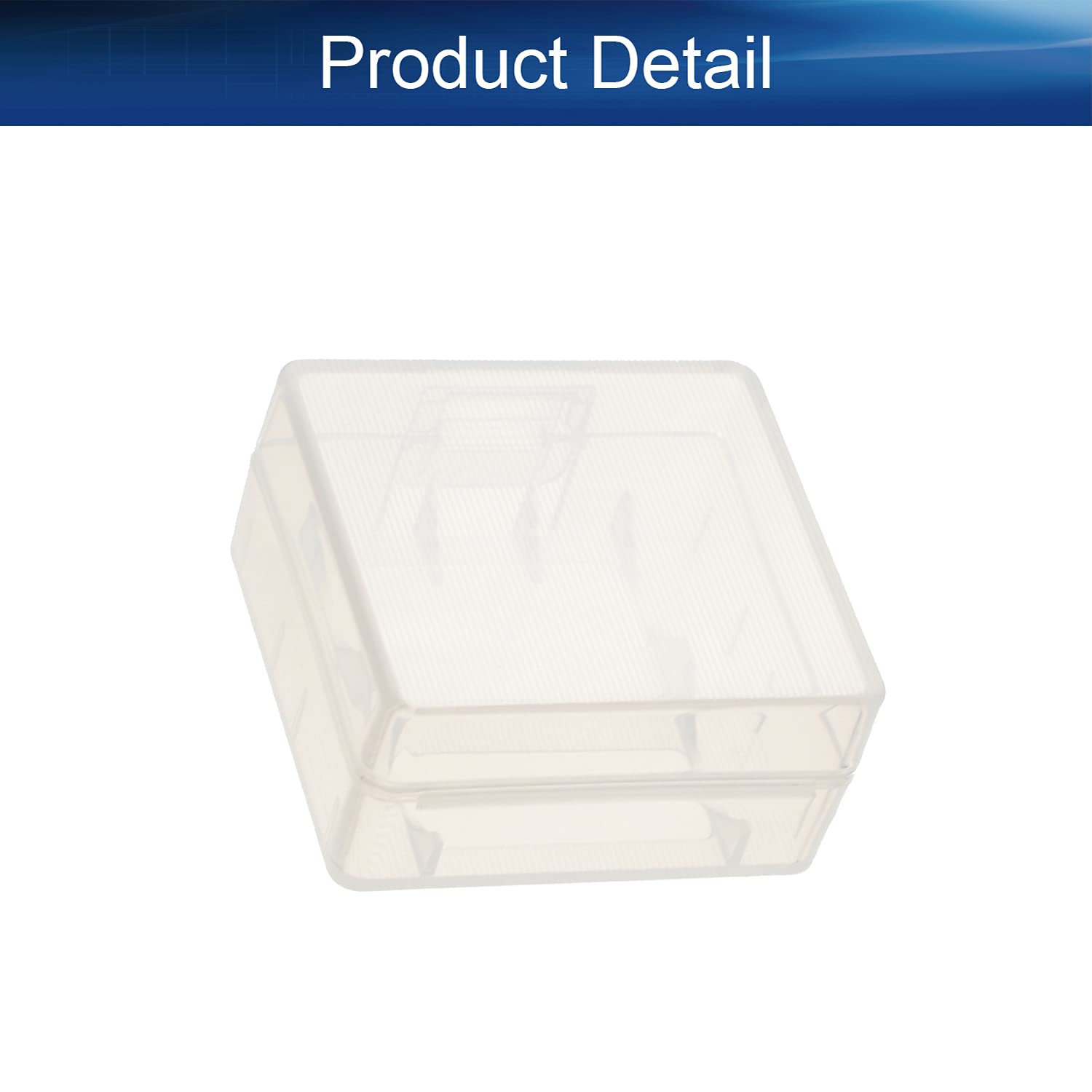 Heyiarbeit Battery Storage Case Holder Box for 2 18350 Batteries, Clear Color (5 Pack)