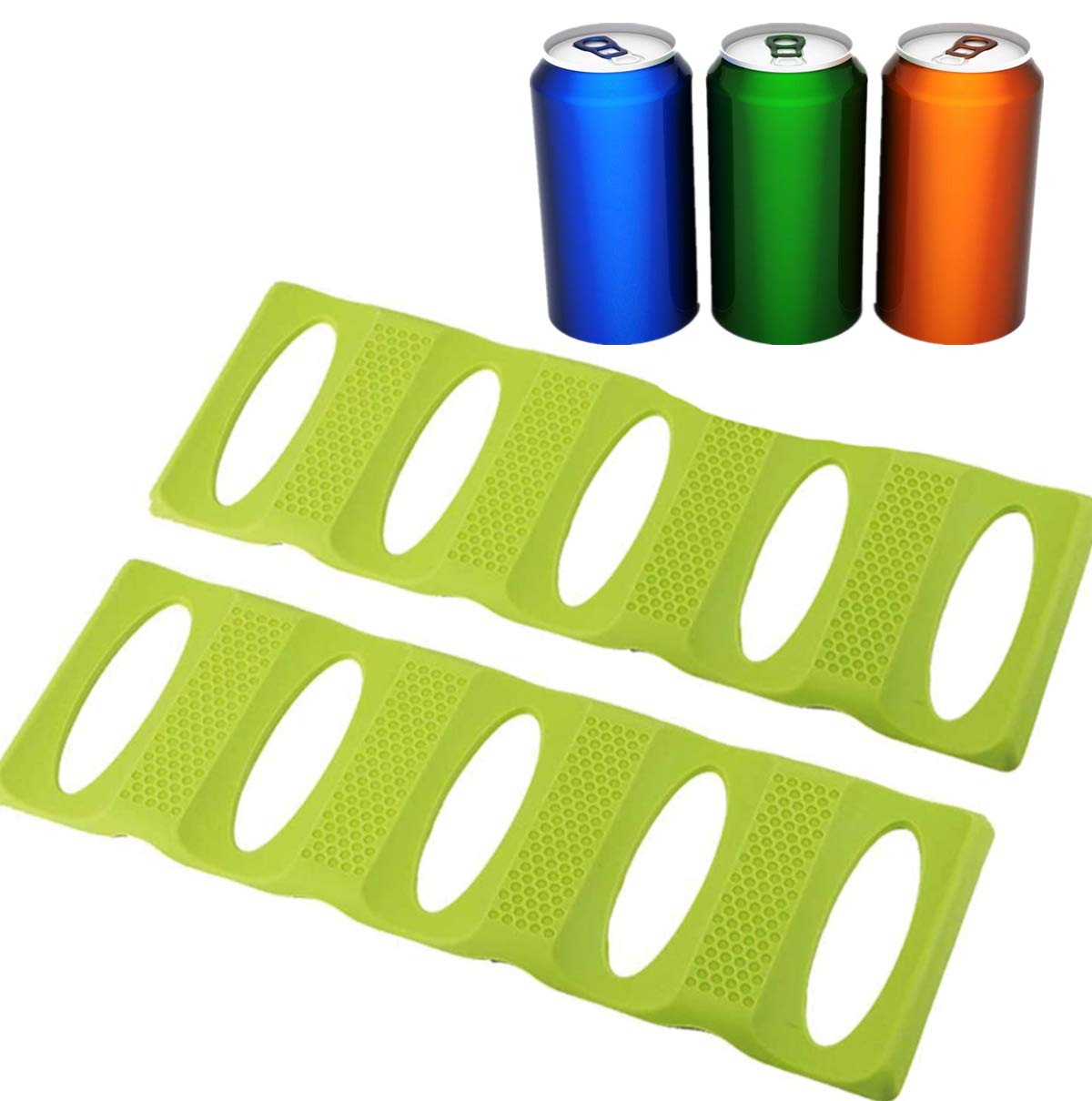 2pcs foldable silicone Bottle Stacking Mat Wine holder Stacks Cans Easy Storage Refrigerator Organizer