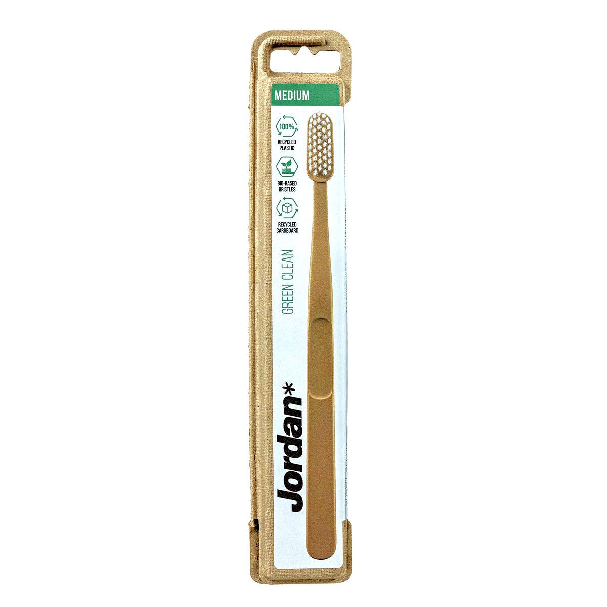 Jordan Green Clean Medium Toothbrush - Pack of 1 - Environmentally Friendly