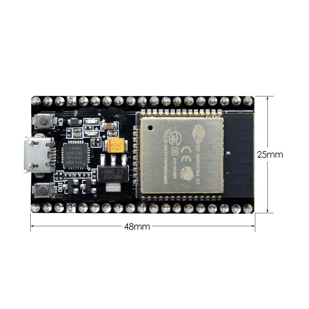 3 Pcs ESP32 ESP32S Board ESP-WROOM-32 Development Board, Aideepen ESP32S ESP-WROOM-32 Board 2.4GHz Dual-Core Compatible with Arduin, Nodemcu, and MicroPytho