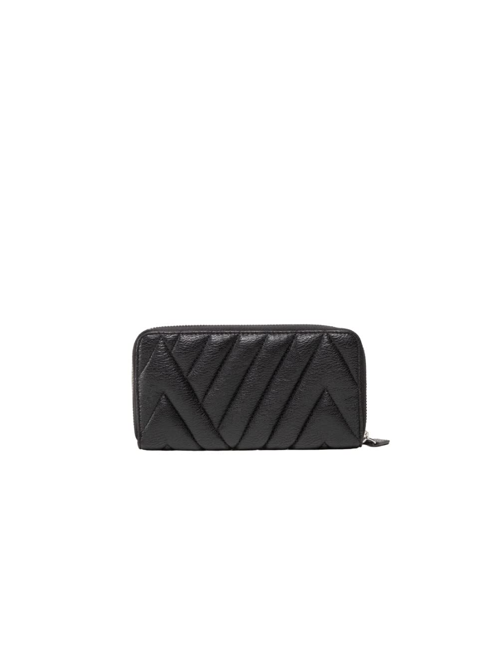 A|X ARMANI EXCHANGE womens Pebble Eco Leather Zip Wallet Wristlet Wrislet bag, Black, One Size US