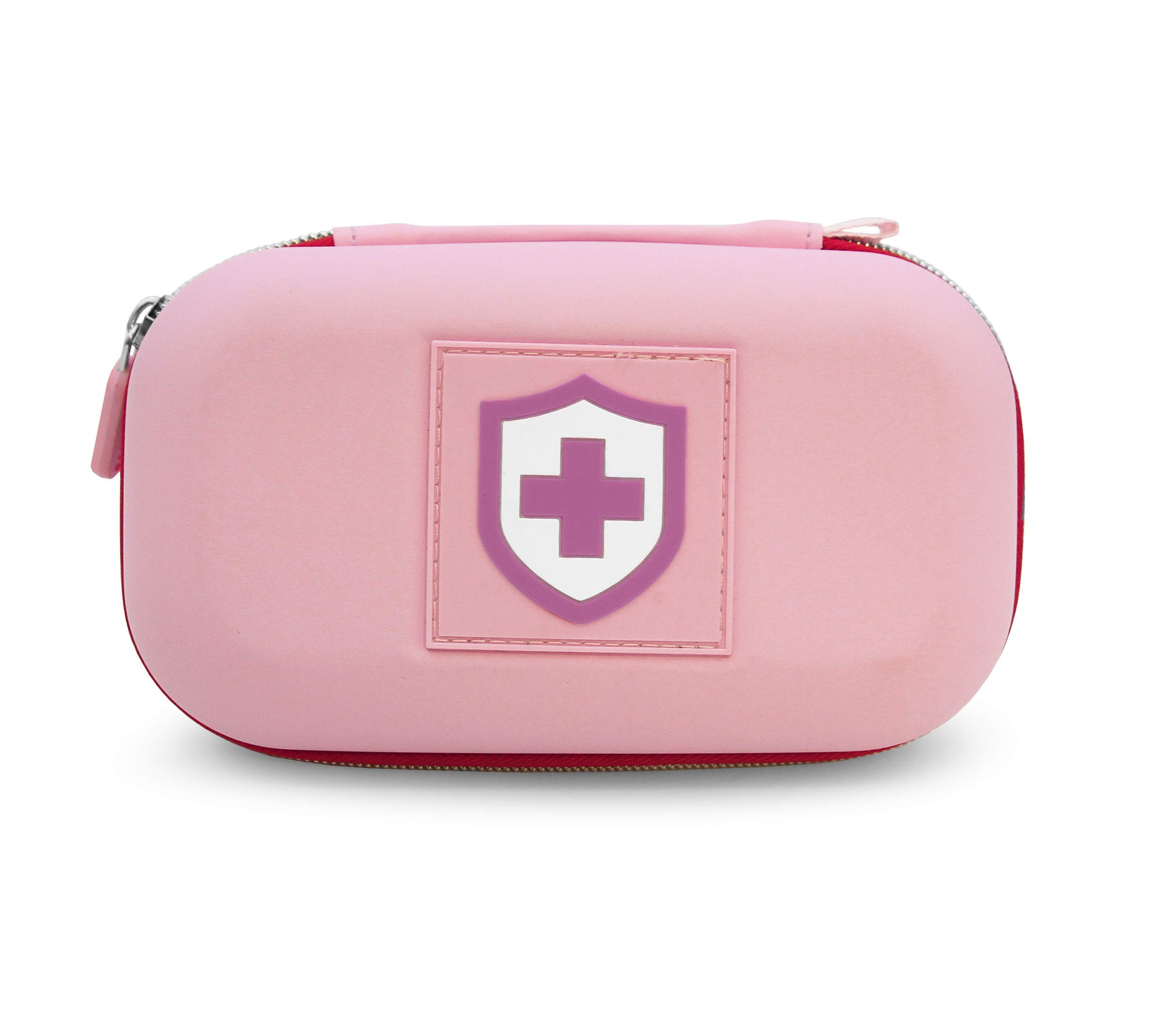 CASEMATIX Pink Compact Insulated Asthma Inhaler Travel Bag Case Compatible with Chamber Inhaler Spacer, Masks and More - Does Not Fit Spacers Longer Than 6.25 inches, Includes CASE ONLY