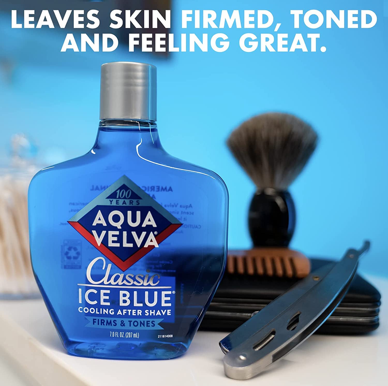 Aqua Velva Classic Ice Blue Cooling After Shave 3.50 oz (Pack of 5)