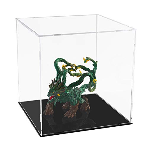 A+ DESIGN Clear Acrylic Display Case Assemble Collectibles Box Alternative Glass Case for Display Action Figures Home Storage & Organizing Toys (8x8x8 inch; 20.5x20.5x20.5 cm)