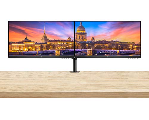 HP P24v G4 24 Inch IPS LED FHD Backlit Monitor 2-Pack Bundle with Fully Adjustable Desk Mount Monitor Stand