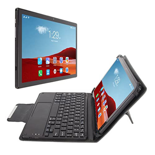 2 in 1 Tablet with Keyboard, 10.1 inch Android 12 Tablet PC, 8+256GB, Octa Core, 8MP+16MP Dual Camera, GPS, Bluetooth, 5G WiFi 4G GSM LTE Tablet with Case (US Plug)