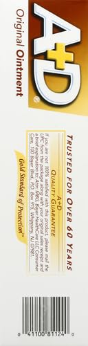 A+D Original Diaper Rash Ointment, Baby Skin Protectant With Lanolin and Petrolatum, Seals Out Wetness, Helps Prevent Diaper Rash, 4 Ounce Tube, Packaging May Vary