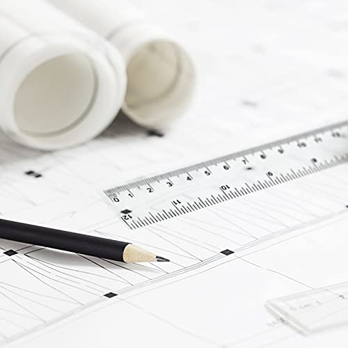 6 Pcs Clear Ruler 6 Inch - 8 Inch - 12 Inch Small Ruler with Centimeters and Inches Straight Edge Rulers for Kids School Office Supplies
