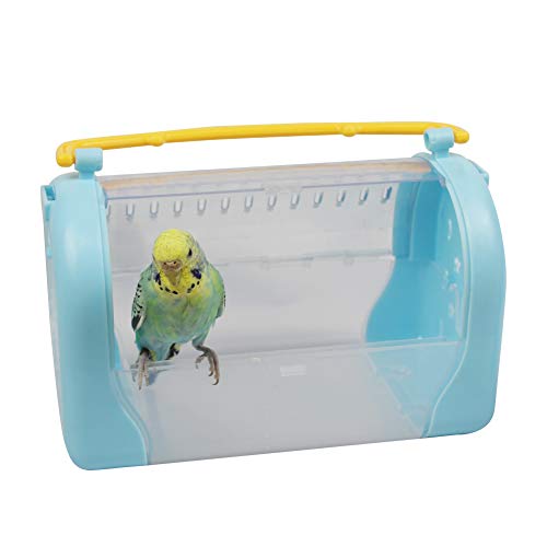 Bird Travel Carrier,Clear View Carrying Cage,Small Animal Portable Outgoing Gear,Transparent & Lightweight Parrots Carrying case for Cockatiels Green Cheek Finch Lovebirds