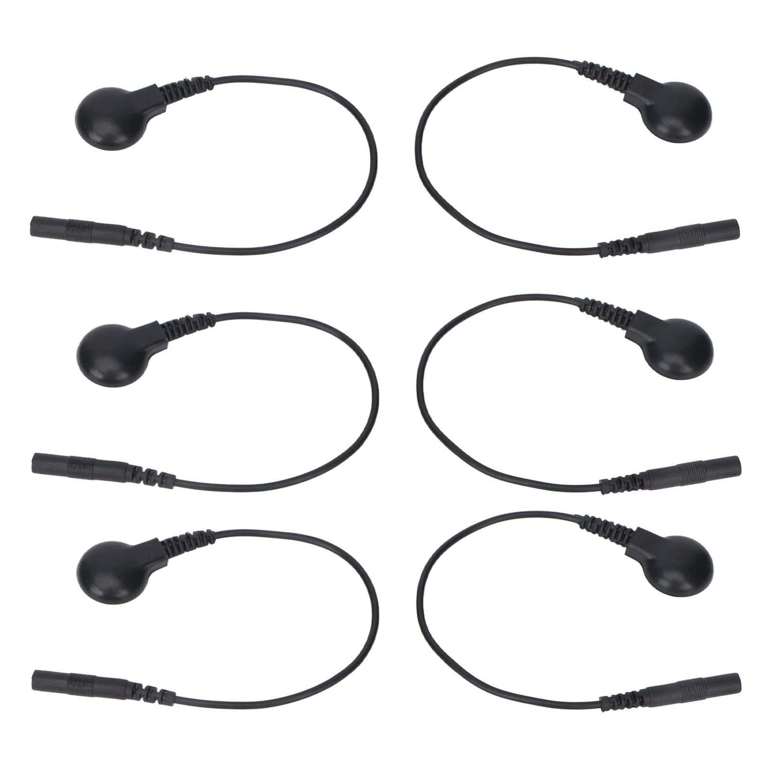 20PCS Electrode Wire, Electrode Cable, Button Type Short Copper Foil Wire Electrode Wire Adapter for TENS Machine 5.9in Length