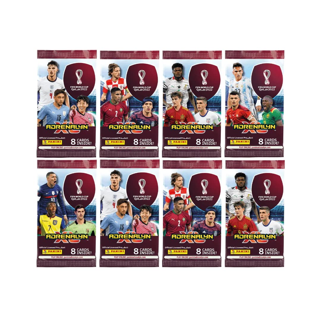 2014 World Cup 2022 Panini Adrenalyn XL FIFA World Cup Cards - 8-Pack Set (8 Cards per Pack) (Total of 64 Cards)