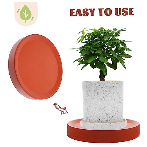 Abaodam Rolling Flower Pot Tray Serving Tray Round Carts with Wheels Heavy Duty Planters for Indoor Plants Flower Pot Saucer Plastic Pot Saucer Flower Pot Trolley Plants Caddy on Wheels Pp