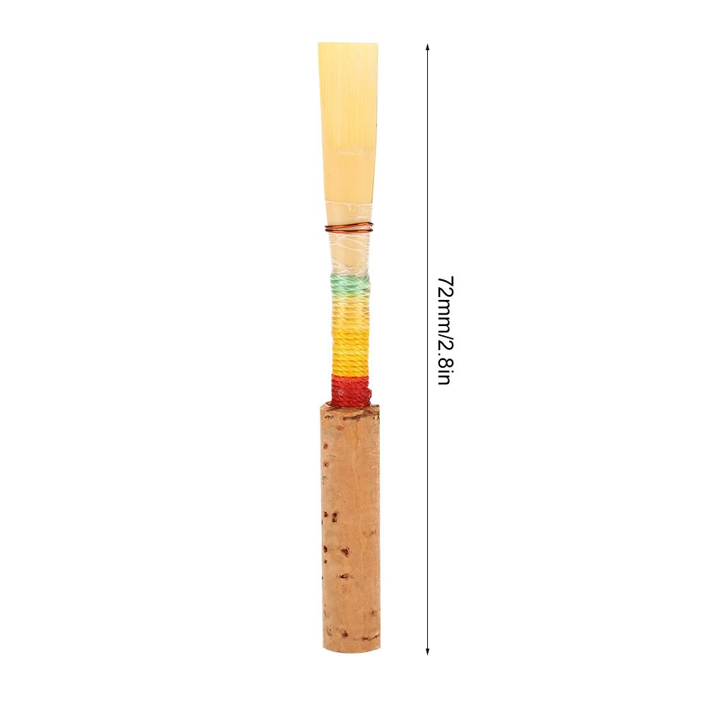 4Pcs Oboe Reed, Medium Soft Oboe Reeds Handmade Oboe Red Cork Wind Instrument Parts with Plastic Storage Box
