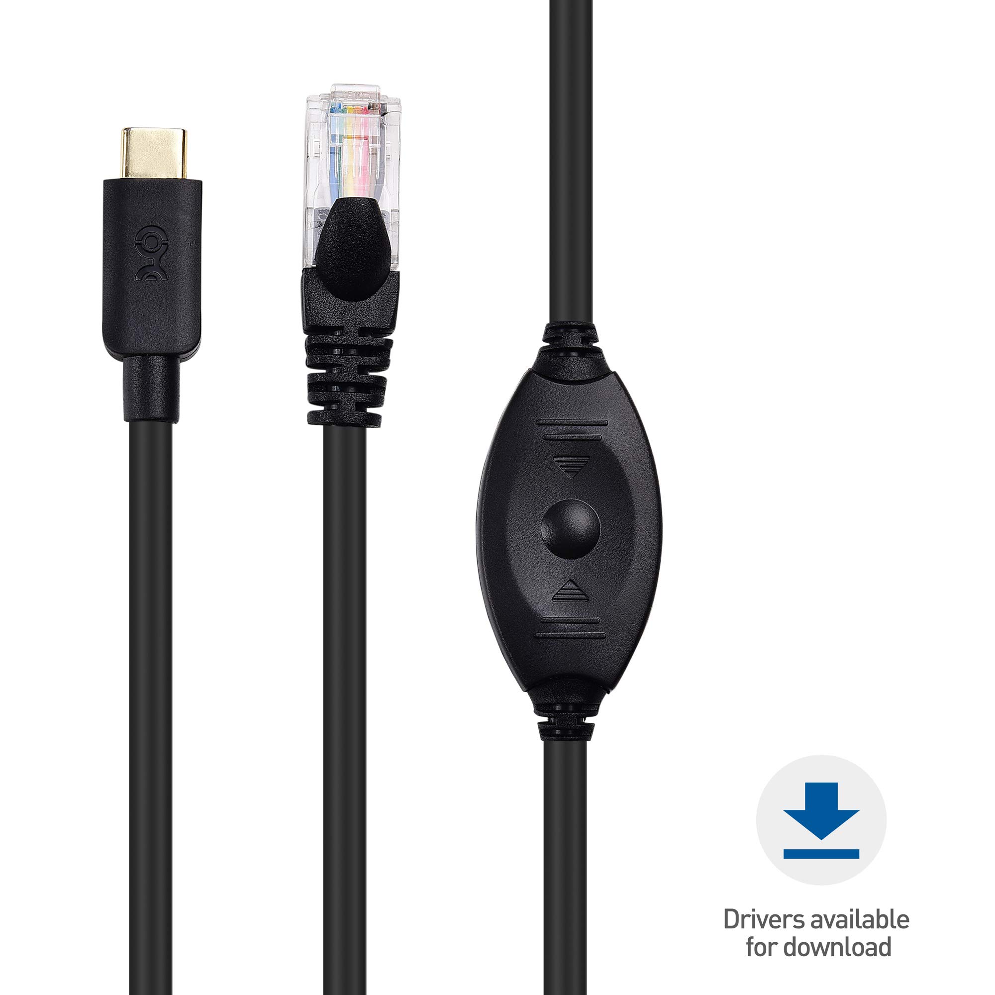 Cable Matters USB C to RJ45 Console Cable for Windows and MacBook Pro (Compatible Cisco Console Cable, Rollover Cable) with FTDI 6 Feet
