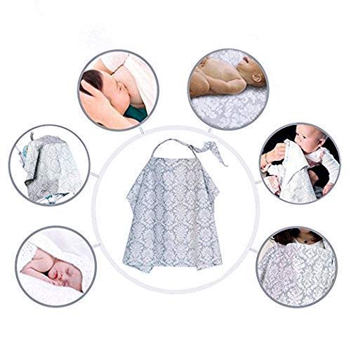 Breastfeeding Nursing Cover, Trcoveric Lightweight Breathable Cotton Privacy Feeding Cover, Nursing Apron for Breastfeeding - Full Coverage, Adjustable Strap, Stylish and Elegant