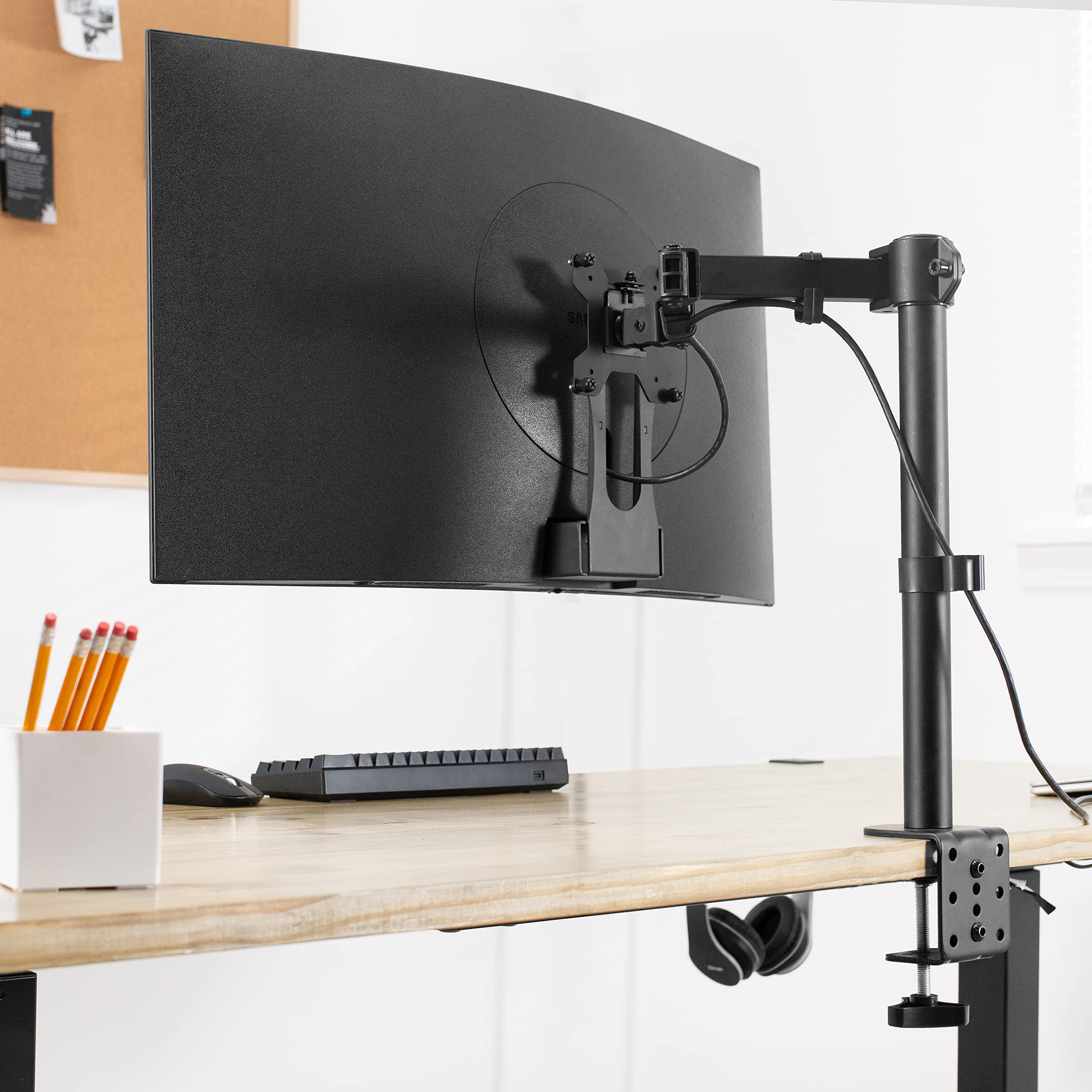 VIVO Quick Attach VESA Adapter Plate Bracket Designed for Samsung T55 Series Monitors, VESA up to 100x100, Black, MOUNT-SGT55