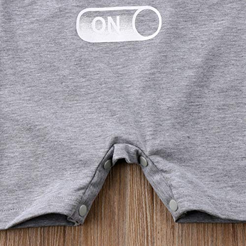 Aalizzwell 6-12 9 Months Baby Boy Romper Infant Sleeveless Short Romper One Piece Active Summer Clothes Gray