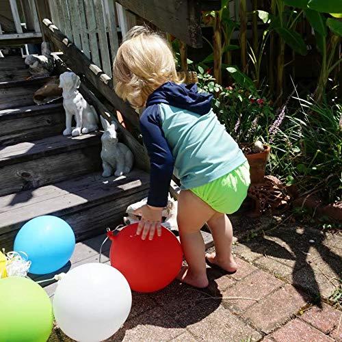 KaWaii Baby Best Fitting Reusable Swim Cloth Diaper Soft Stretchy Mesh Inner, Training Pant, Lightweight, Comfortable, Swimming Lessons, Unisex, Blue, Pack of 5 (M) 24β35 lbs