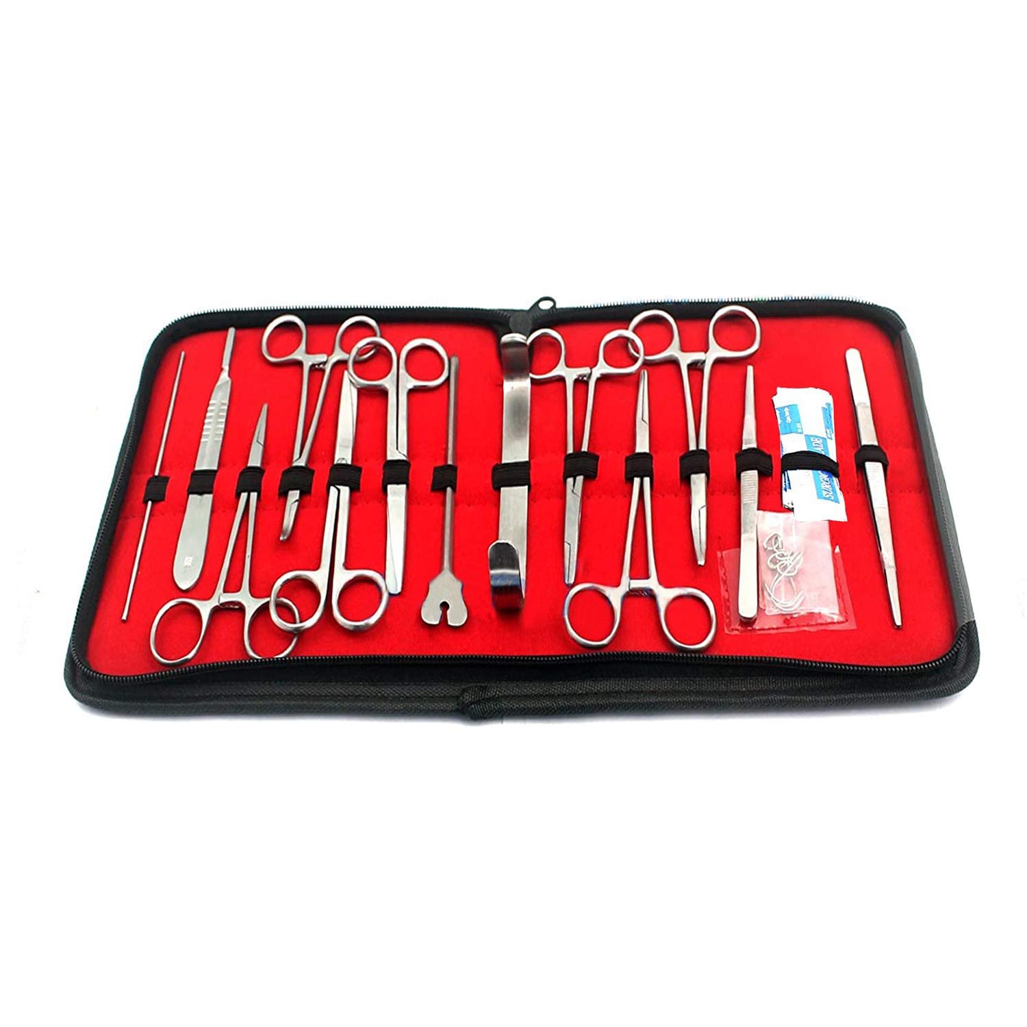 AAPROTOOLS 23PCS Advanced KIT- Biology & Anatomy - Science Students-Stainless Steel Tools-Free CASE- Scalpel Knife Handle Blades- Veterinary Botany LAB - Animals Frogs Worms ETC