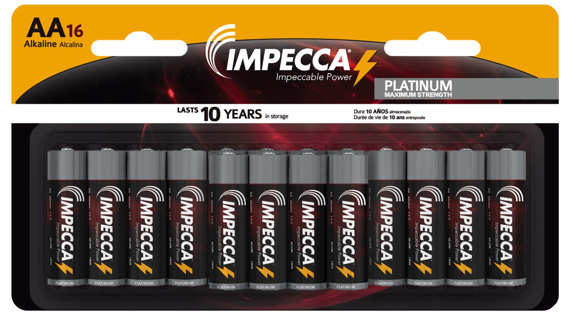 Impecca 400-Count AA Batteries High Energy Premium Alkaline Battery 1.5 V (4 Boxes of 100 Batteries - AA Size), Leak Resistant 10-Year Shelf Life, Ideal for Office/Wholesale/Medical/Education/Home