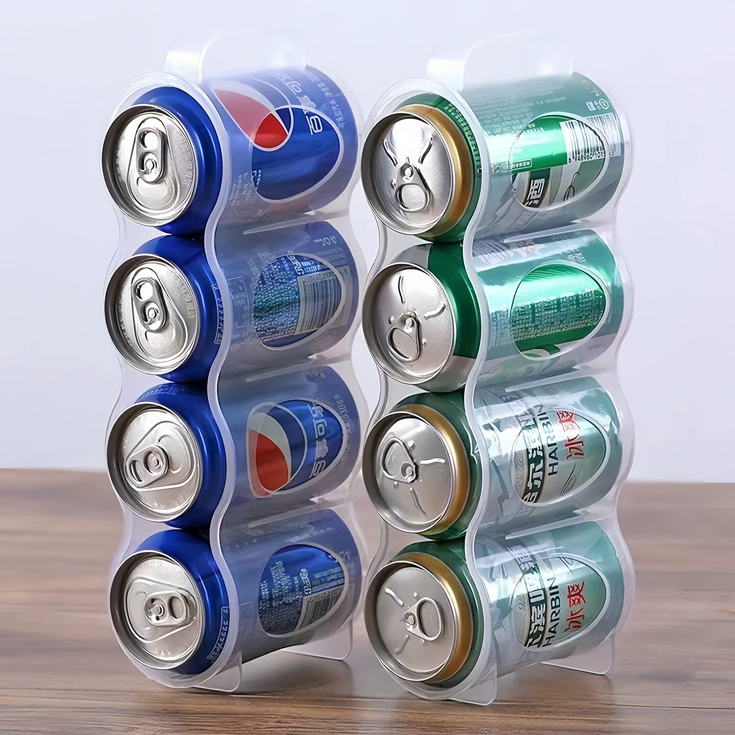 2 Pack Soda Can Dispenser for Refrigerator,Soda Can Organizer ,Can Organizer for Refrigerator