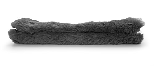 Camco 53054 Gray Faux Sheepskin Seatbelt Cover, 1 Pack