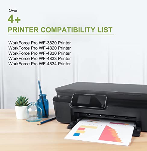822XL Black Ink Cartridges Remanufactured Replacement for Epson 822 822 XL T822 for Workforce Pro WF-3820 WF-4830 WF-4820 WF-4833 WF-4834 Printer