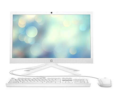 HP 21 All-in-One PC, AMD 3020e Processor, 4 GB RAM, 128 GB SSD Storage, 20.7-inch Full HD Display, Windows 10 Home in S Mode, Adjustable Screen, Privacy Camera, Dual-Array Mics (21-b1010, 2021)