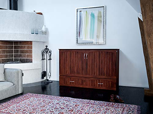 AFI Southampton Murphy Bed Chest with Charging Station, Queen, Walnut