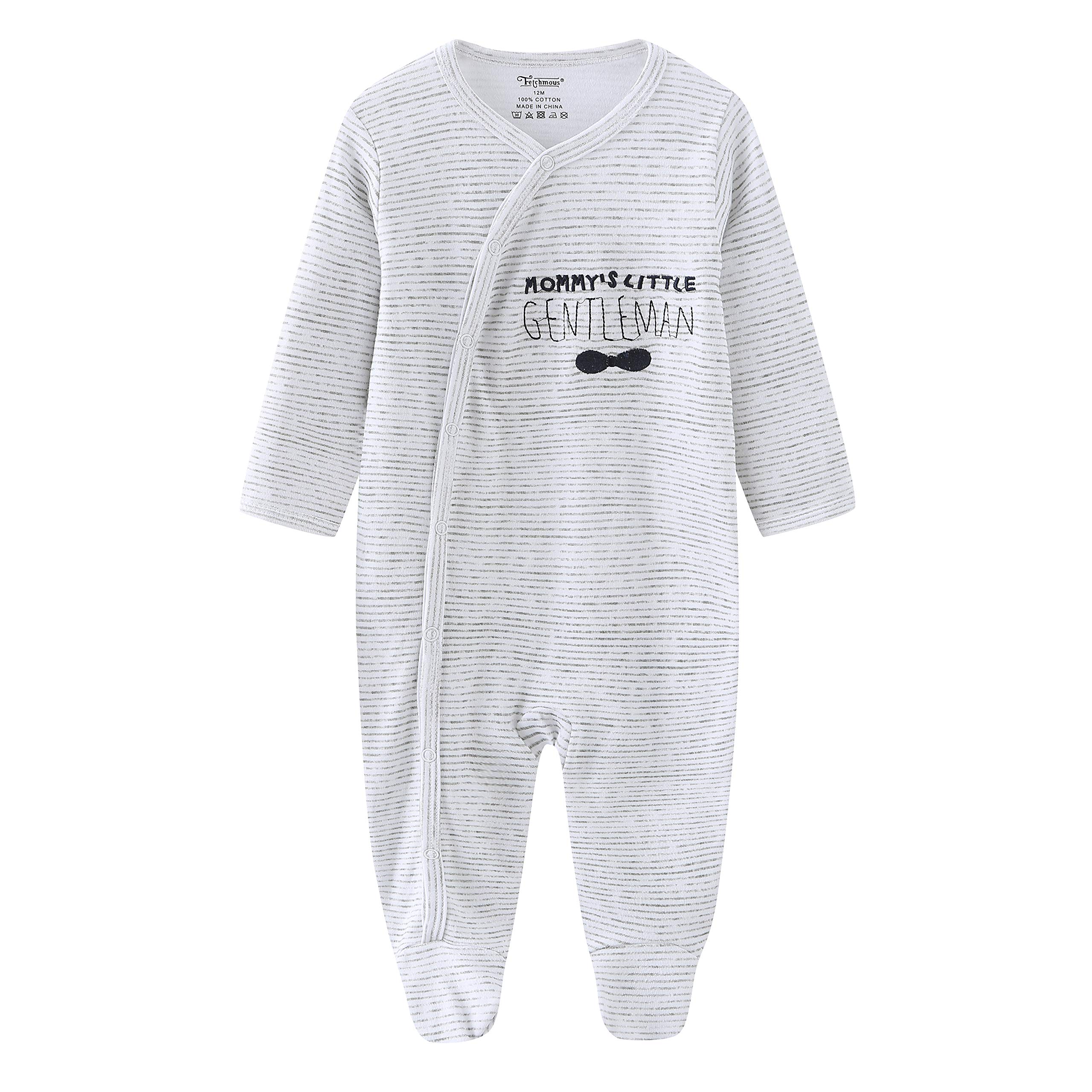 Kiddiezoom Baby and Toddler Boys'Snug Fit Footed Cotton Pajamas Cotton Footed Sleep and Play