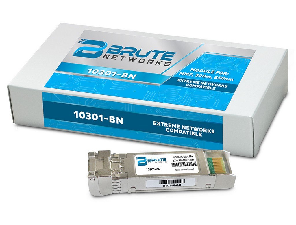 Brute Networks 10301-BN - 10GBASE-SR 300m MMF 850nm SFP+ Transceiver (Compatible with OEM PN# 10301)