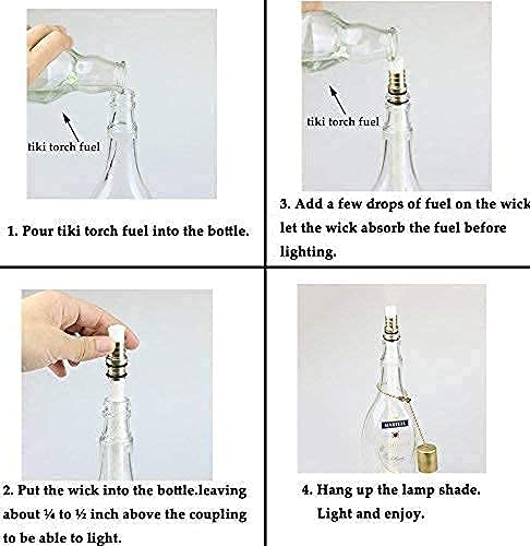 20Pcs Torch Wicks Replacement - Fiberglass Wick for Tiki Torches and Outdoor Lights - 0.5 by 9.85 Inch
