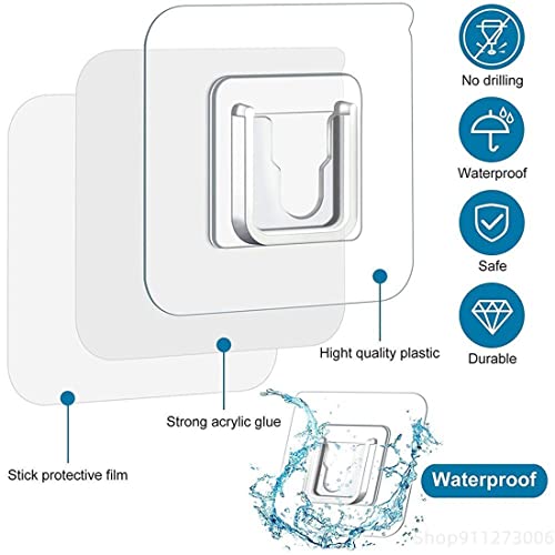 5pcs Double-Sided Adhesive Wall Hook on Hangers Stickers Hooks Wall Mount Self Adhesive Hook in The Bathroom for