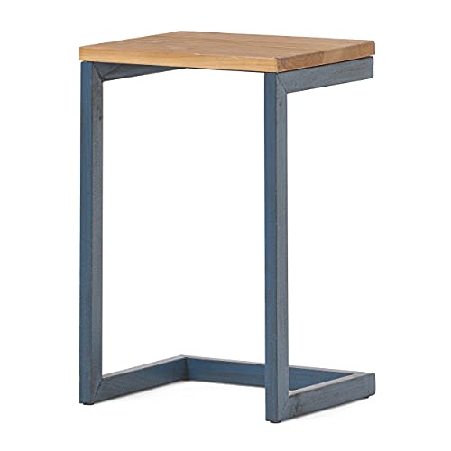 Christopher Knight Home Darlah Small Firwood Antique Table, Antique, Antique Natural and Black With Blue, 10.25”D x 12.75”W x 19.50”H