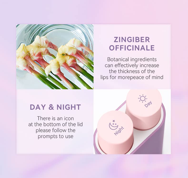 alkcam Lip Plumping, Natural Plumping And Lip Care Serum, Plumping Lip Enhancer, Lip Mask, Beautiful Plumping, Moisturizing And Reducing Fine Lines, Day And Night (A) (Upgraded style)