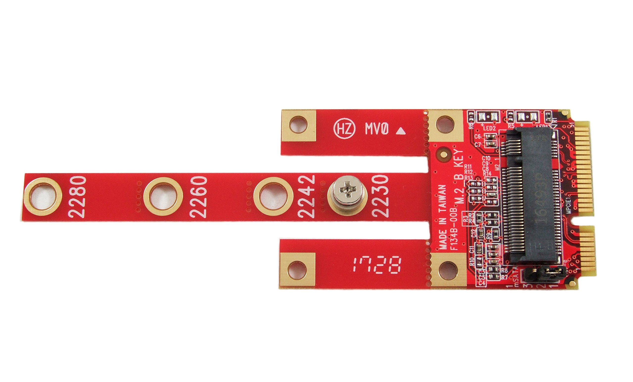 Ableconn MPEX-134B Mini PCIe Adapter with M.2 Key B Slot - Support USB/PCIe/SATA Based M2 B Key or B-M Key Module for Mini PCI Express