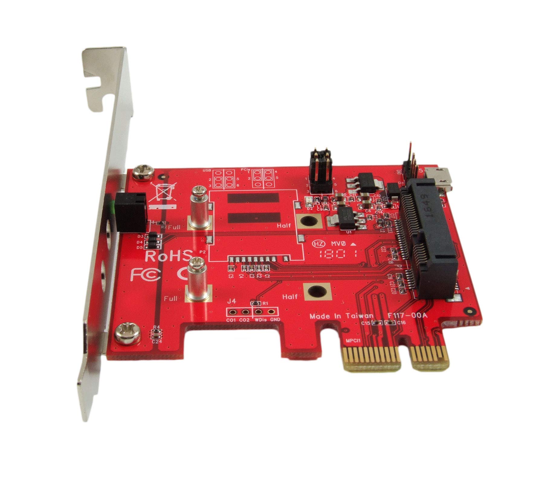 Ableconn PEX-MP117 Mini PCI-E to PCI-E Adapter Card - Mini PCIe to PCIe Adapter - mPCIe to PCIe - Ideal for Wireless Mini PCI Express Card