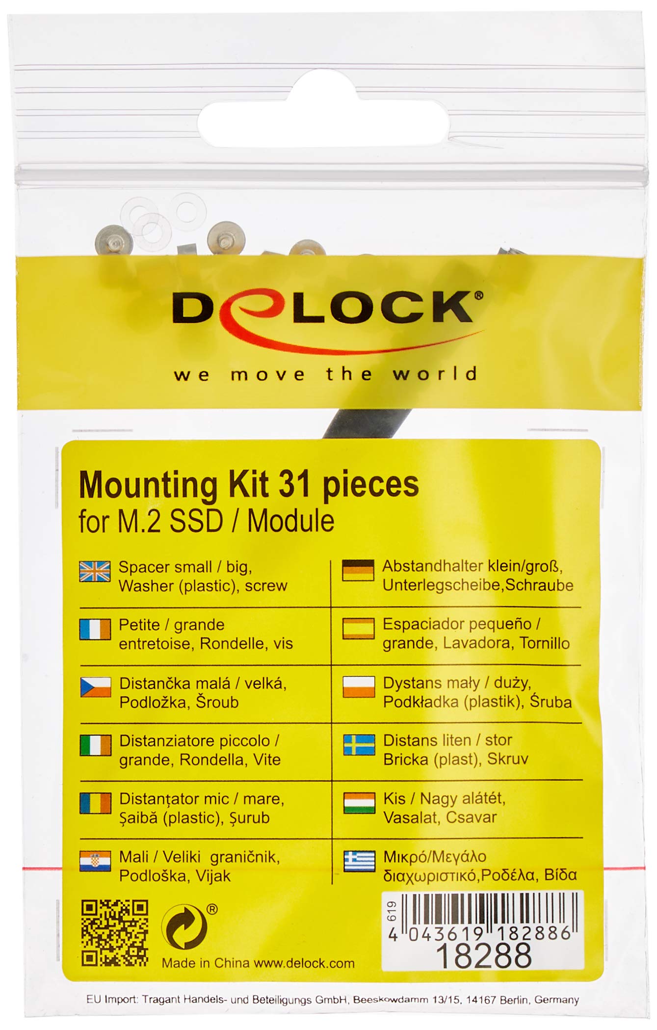 DeLOCK 31-Piece mounting Set for M.2 SSD/Module